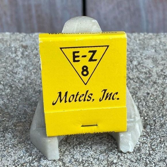 Vintage | Accents | Vintage 96s Ez 8 Motels Yellow Matchbook Unstruck ...